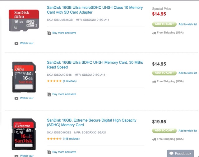Sandisk Memory Card Deals (Just For One Day)