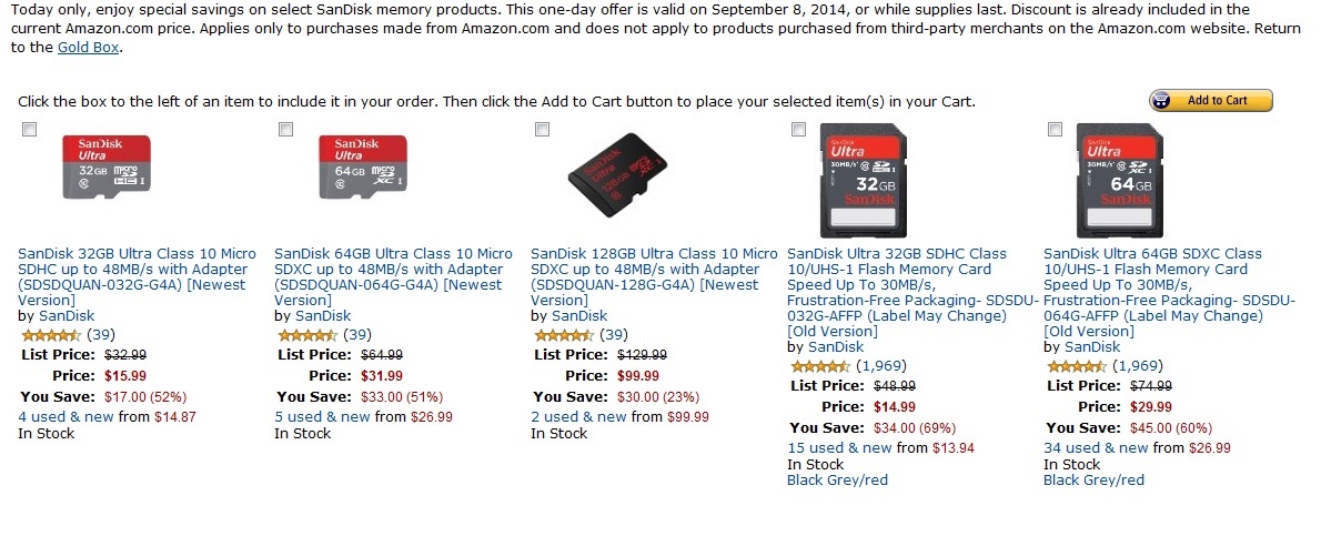 Amazon Deal Of The Day: 60% Off On Select Sandisk Memory Cards