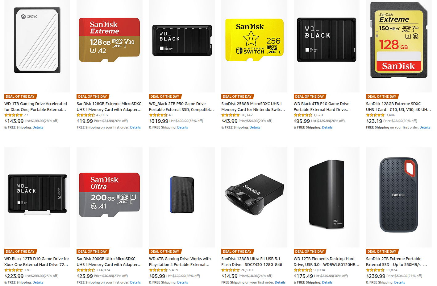 Save Big On SanDisk And Western Digital Memory Cards (today only)